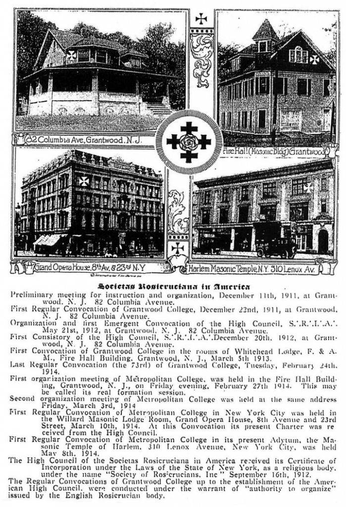 Early SRIA Locations - Societas Rosicruciana in America®